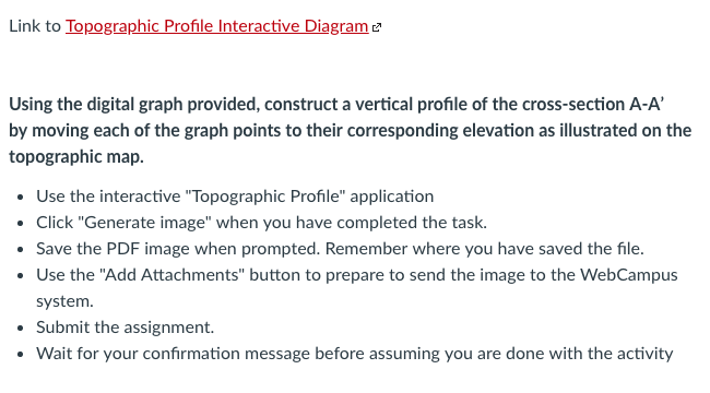 Solved Link to Topographic Profile Interactive Diagram Using | Chegg.com