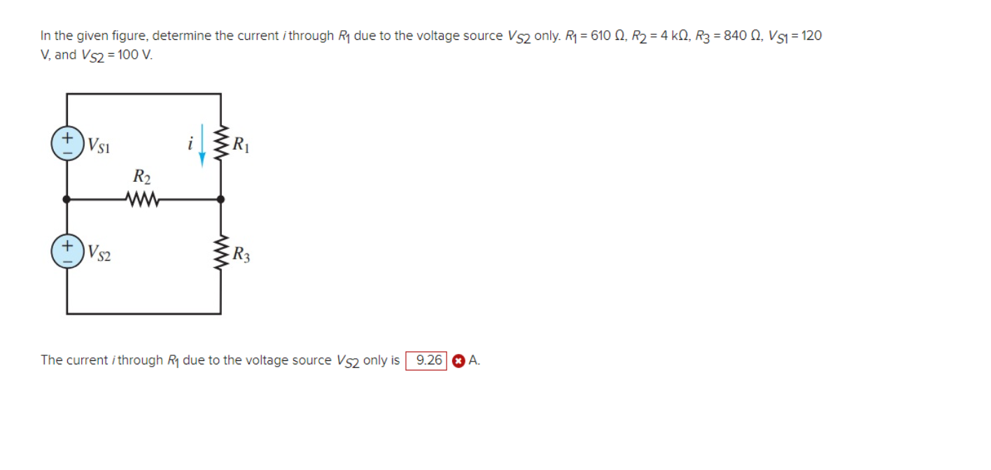 Solved In the given figure, determine the current i through | Chegg.com
