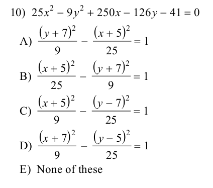 Solved write the standard form of ﻿equation of ﻿this | Chegg.com