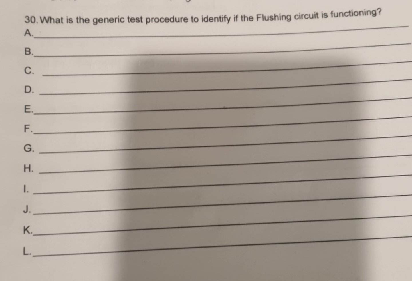 Solved 30. What is the generic test procedure to identify if | Chegg.com
