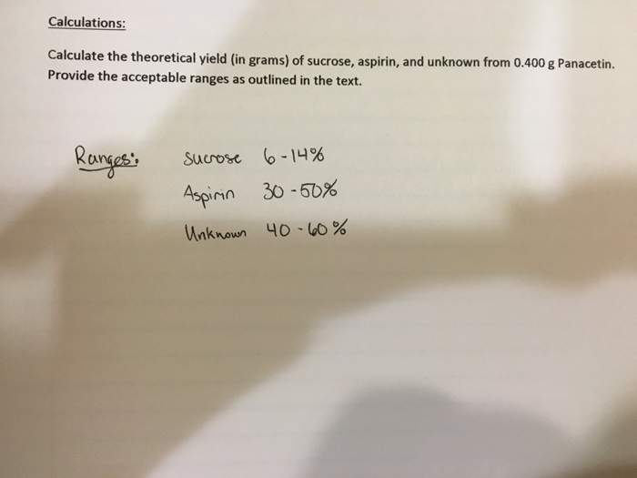 Solved Calculate the theoretical yield (in grams) of | Chegg.com