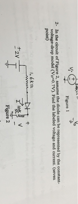 Solved In the circuit Figure 2, assume the diode be | Chegg.com