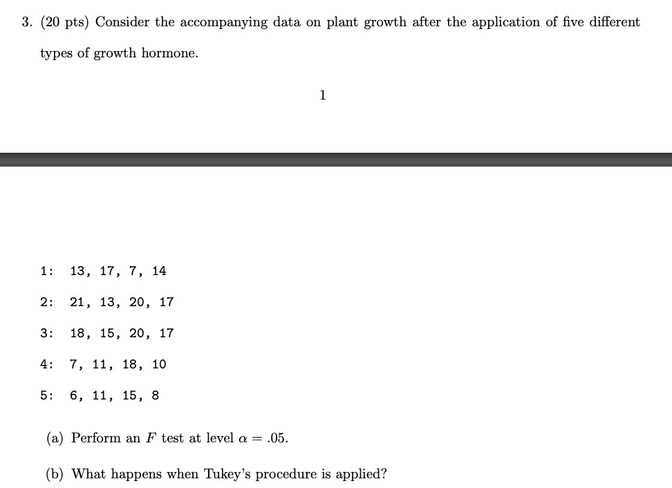 Solved 3. (20 pts) Consider the accompanying data on plant | Chegg.com