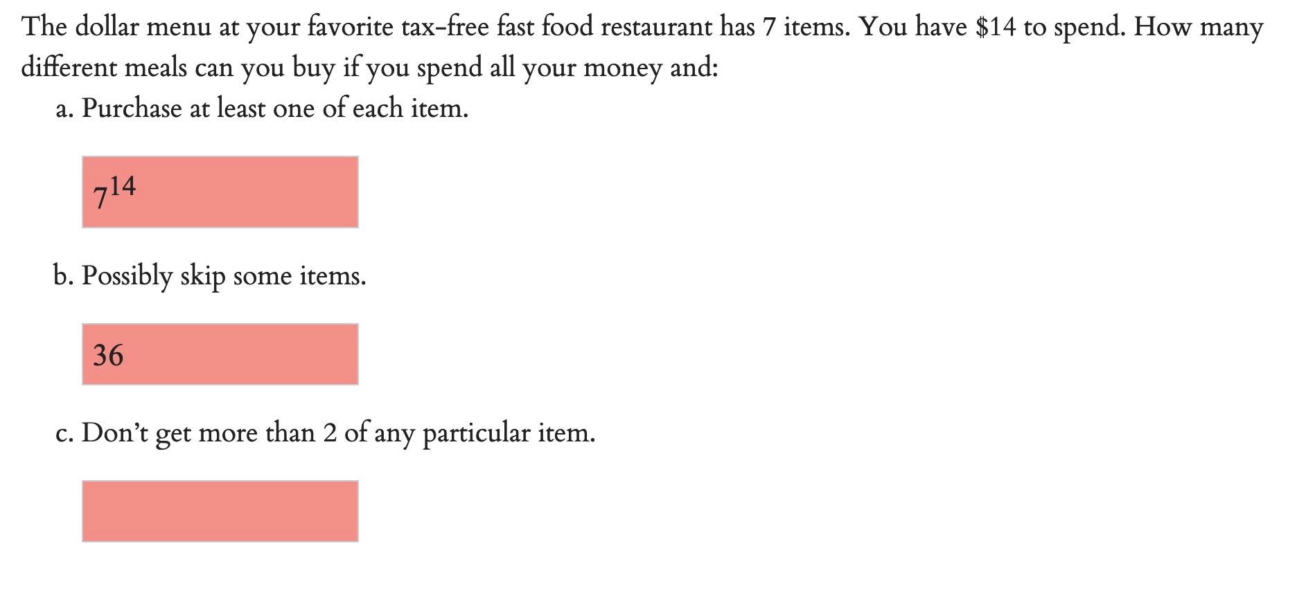 Solved The dollar menu at your favorite tax-free fast food | Chegg.com