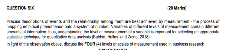 Solved QUESTION SIX (20 Marks) Precise descriptions of | Chegg.com Solved QUESTION SIX (20 Marks) Precise descriptions of | Chegg.com
