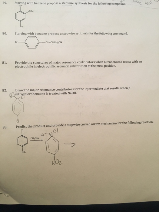Solved Starting with benzene propose a stepwise synthesis | Chegg.com Solved Starting with benzene propose a stepwise synthesis | Chegg.com