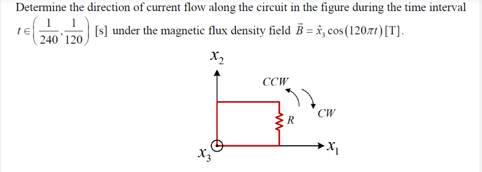 Solved Determine the direction of current flow along the | Chegg.com