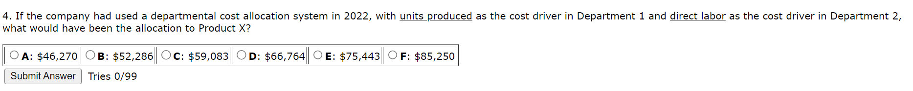 Solved what would have been the allocation to Product X ? | Chegg.com