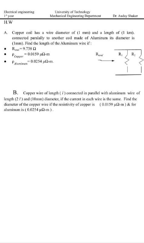 Solved Electrical engineering 1 year University of | Chegg.com
