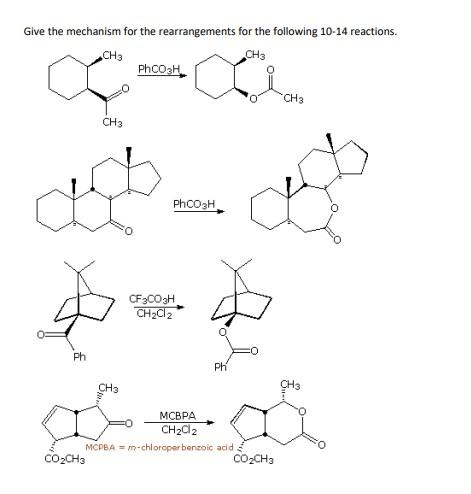 Solved Give the mechanism for the following rearrangements. | Chegg.com