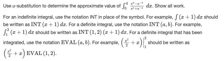 Solved Use u-substitution to determine the approximate value | Chegg.com