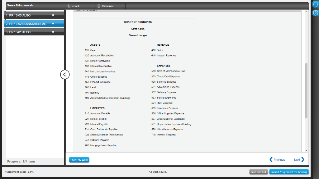 Solved Week 8Homework cBook Calculator 1. PR.13-03.ALGO | Chegg.com