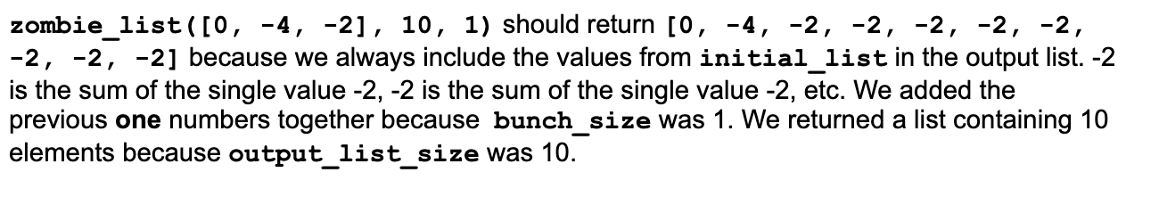 Solved Now it is time to create a spooky list! Write a | Chegg.com