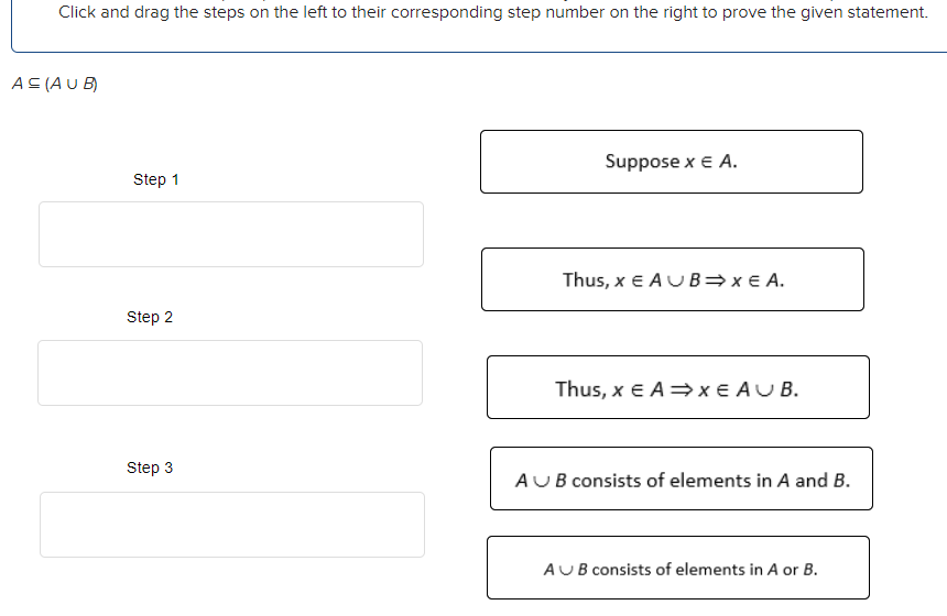 Solved Click and drag the steps on the left to their | Chegg.com