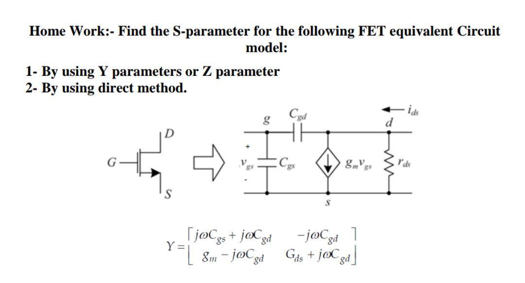 Solved Home Work:- Find the S-parameter for the following | Chegg.com