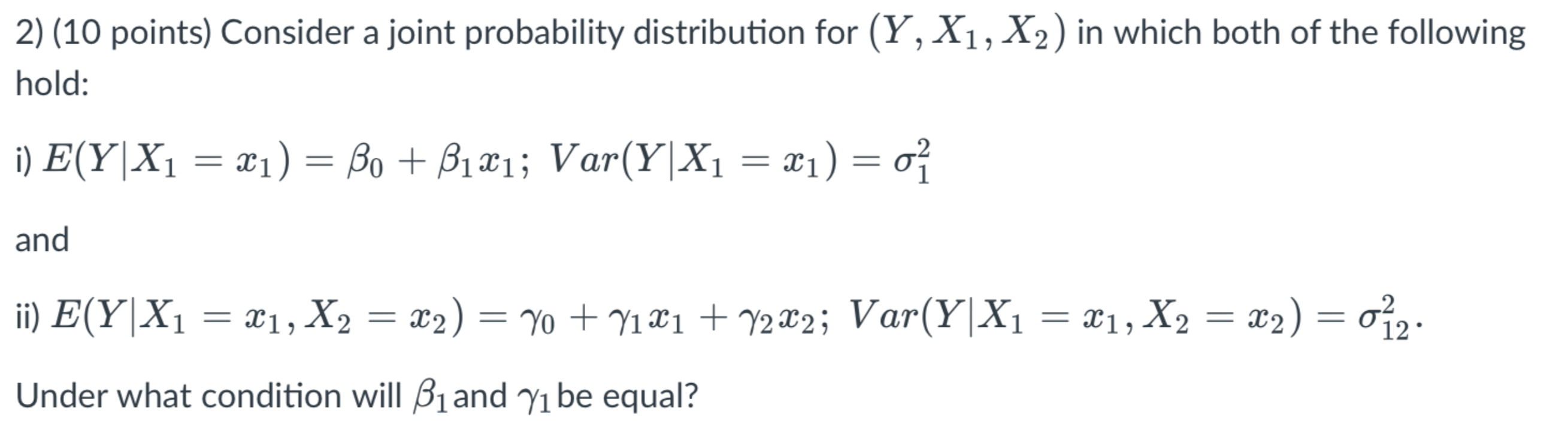 Solved 2) (10 points) Consider a joint probability | Chegg.com