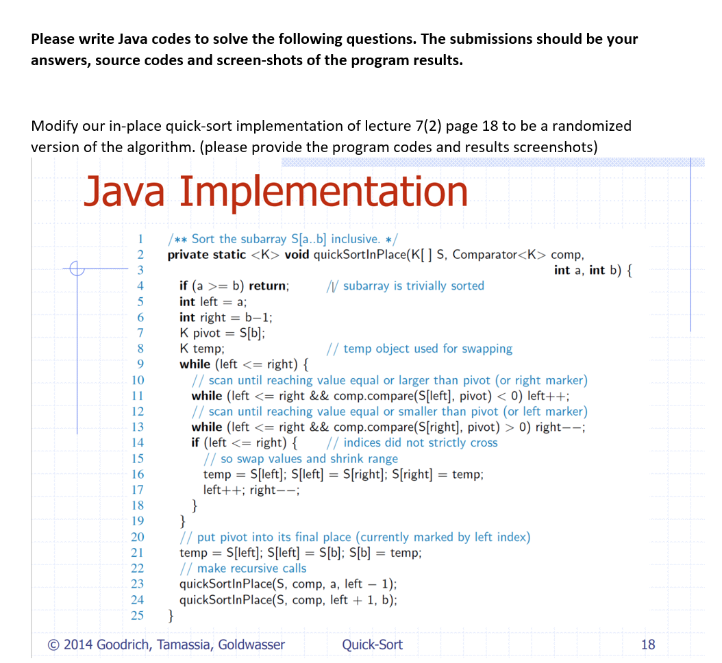Solved Please write Java codes to solve the following | Chegg.com