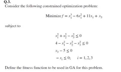 Q.3. Consider the following constrained optimization | Chegg.com