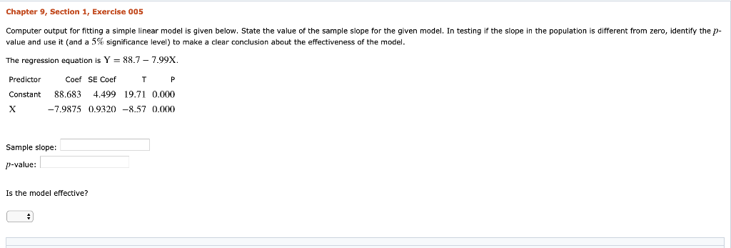 Solved Chapter 9, Section 1, Exercise 005 Computer output | Chegg.com