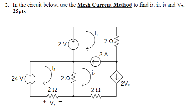 Solved In the circuit below, use the Mesh Current Method to | Chegg.com