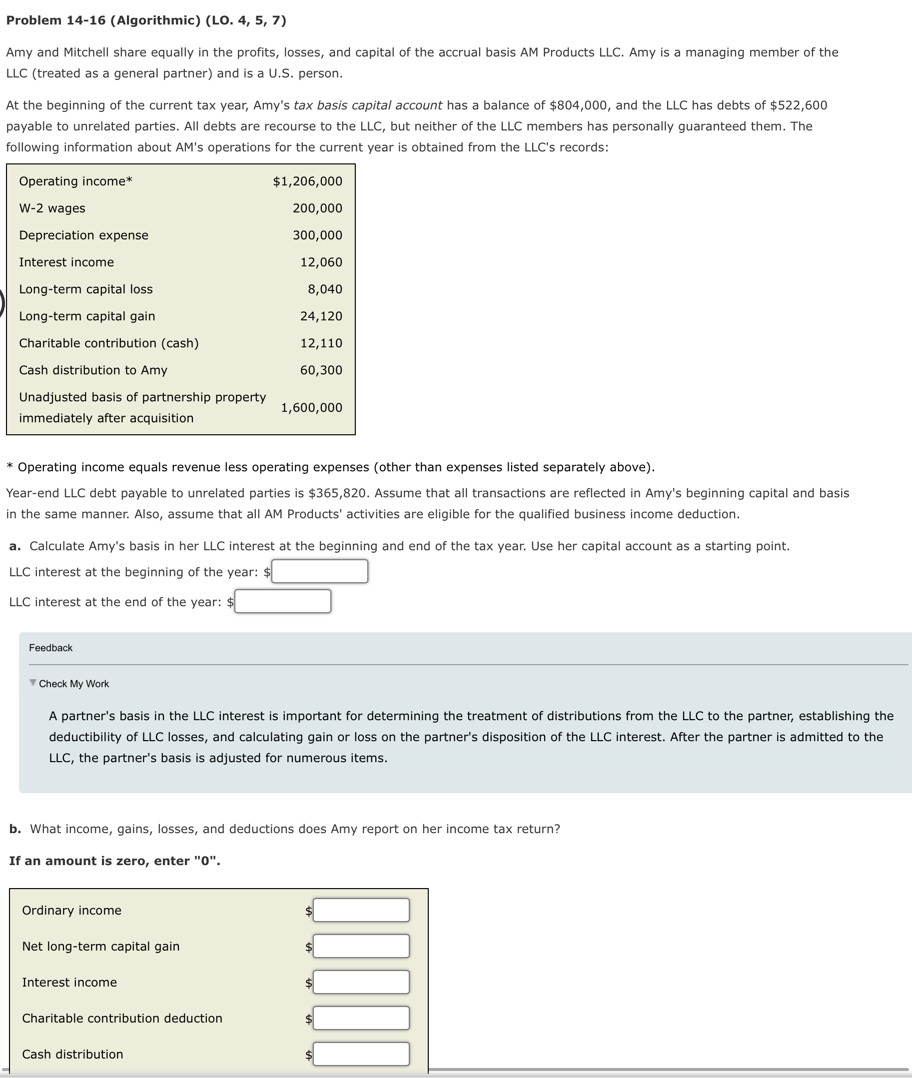 Solved Problem 14-16 (Algorithmic) (LO. 4, 5, 7) Amy and | Chegg.com