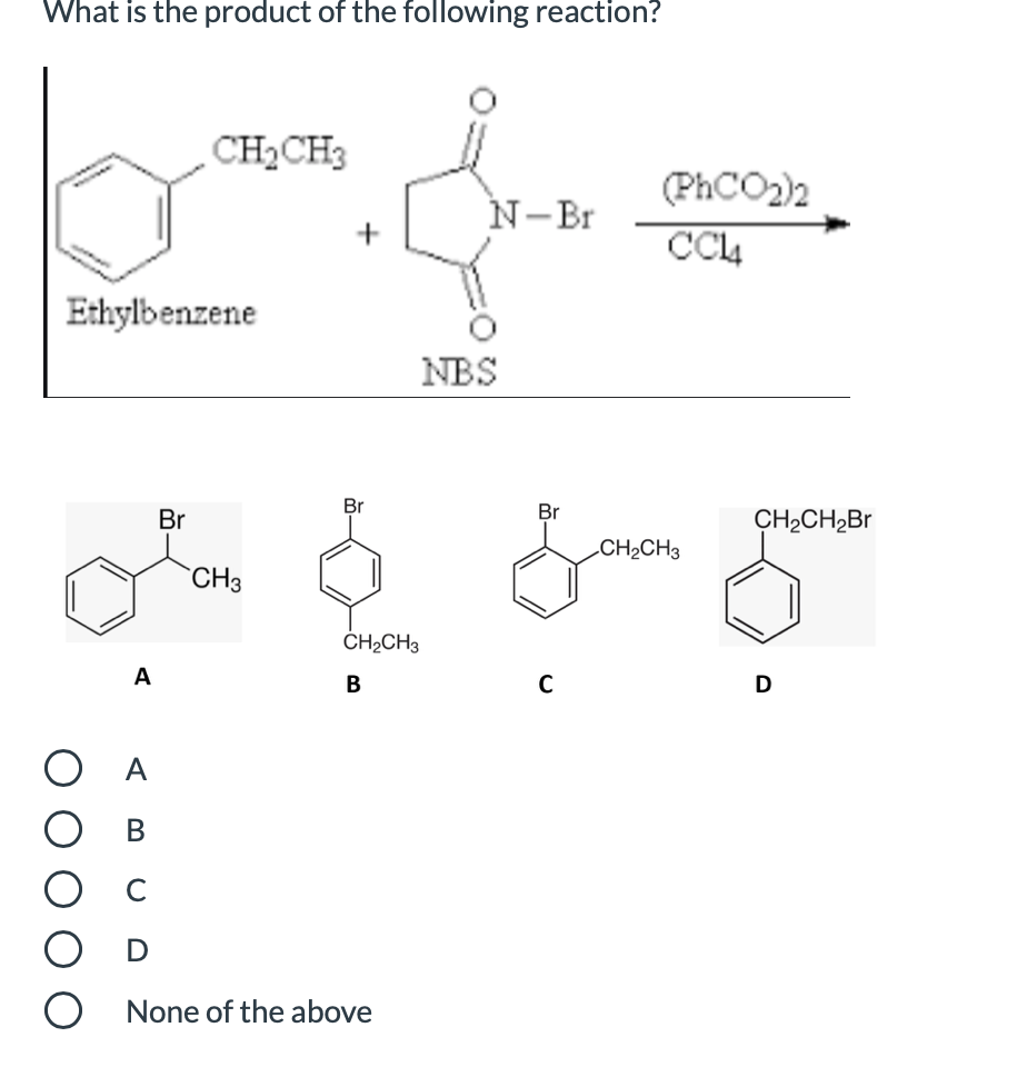 Solved What is the product of the following reaction? CH.CH | Chegg.com