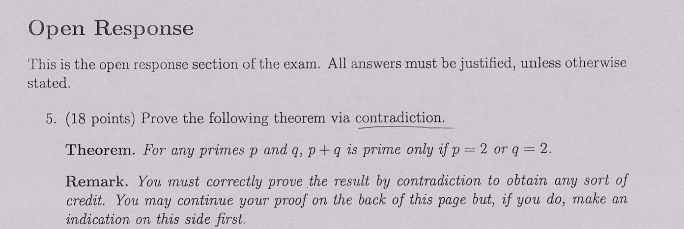 Solved Open Response This is the open response section of | Chegg.com