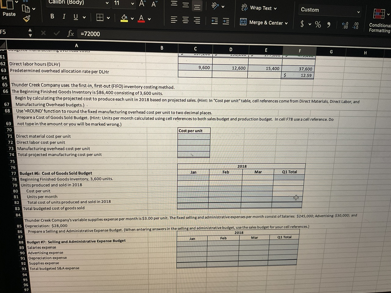 fx=72000 Custom A Direct labor hours (DLHr) | Chegg.com