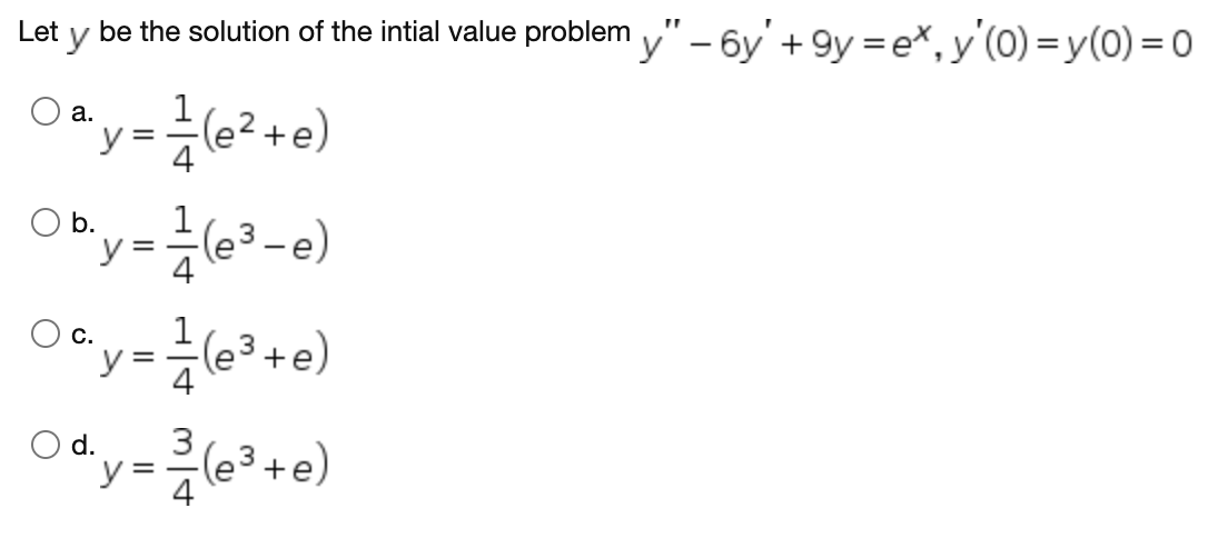 Solved Let y be the solution of the intial value problem | Chegg.com