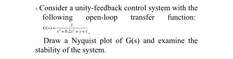 Solved 3. Consider a unity-feedback control system with the | Chegg.com