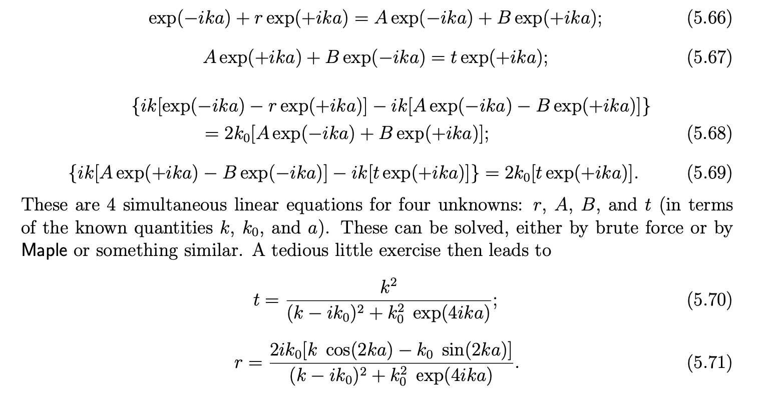 Solved For a pair of delta function potentials located at x | Chegg.com