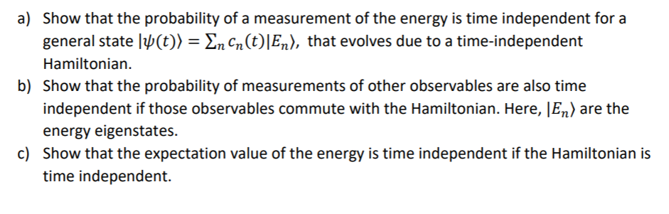 Solved Show that the probability of a measurement of the | Chegg.com
