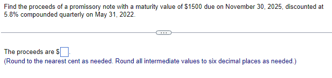 Solved Find the proceeds of a promissory note with a | Chegg.com
