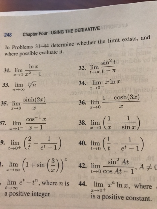 Solved 248 Chapter Four USING THE DERIVATIVE In Problems | Chegg.com