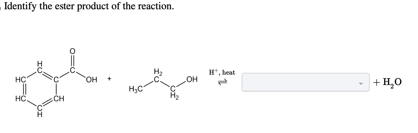 Solved Identify the ester product of the reaction. | Chegg.com