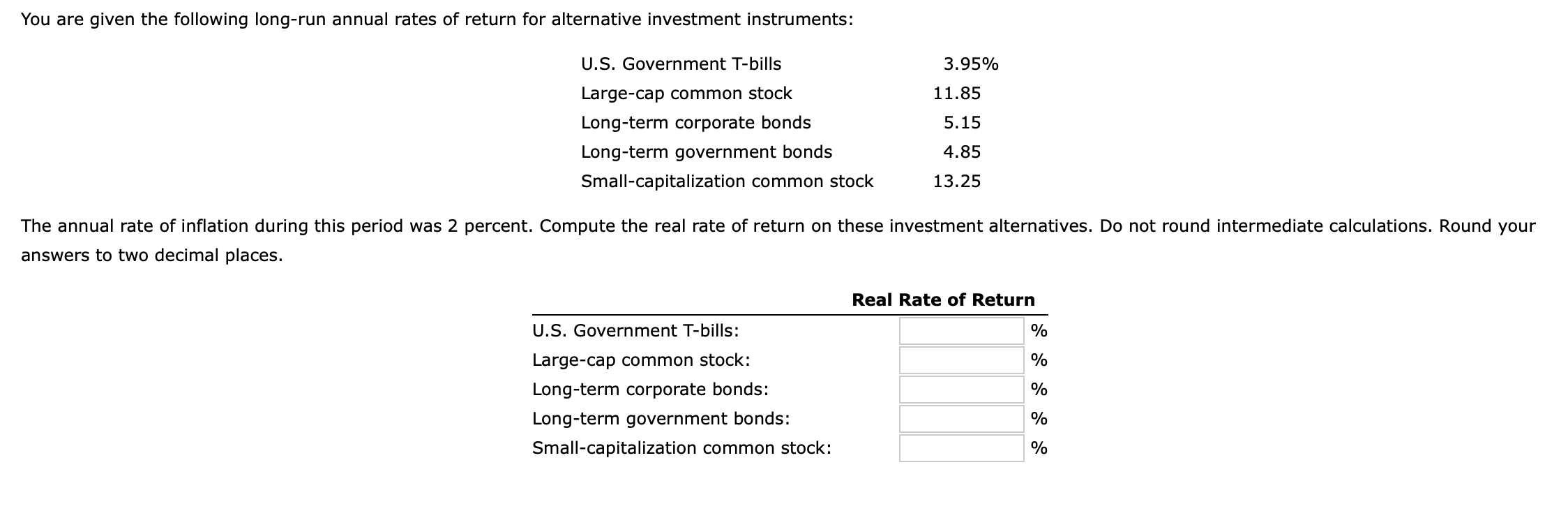 Solved The annual rate of inflation during this period was 2 | Chegg.com