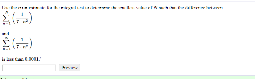 Solved Use the error estimate for the integral test to | Chegg.com