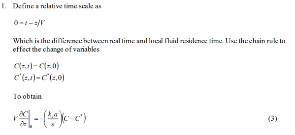 1. Define a relative time scale as θ=t−z/V Which is | Chegg.com