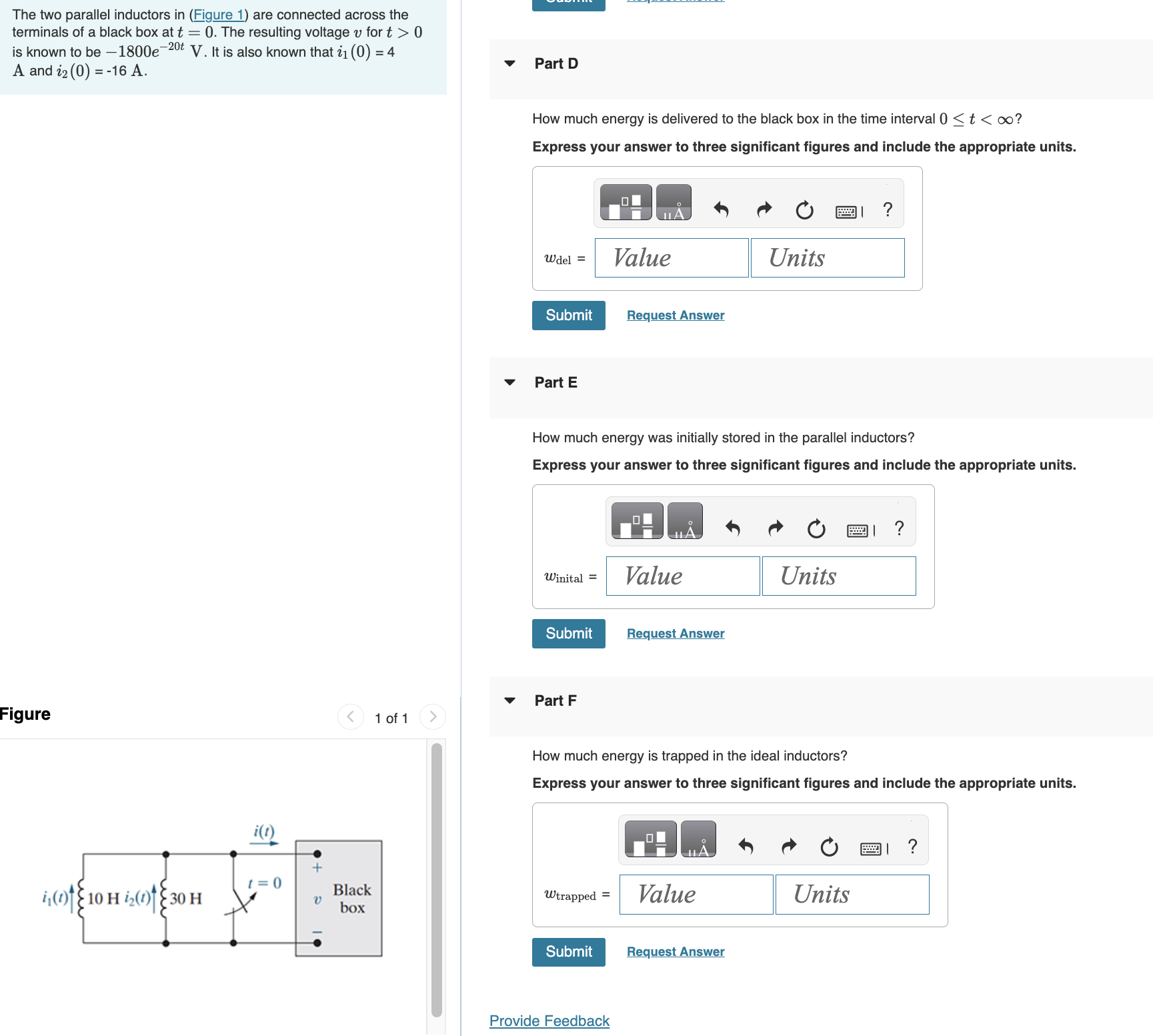 Solved The two parallel inductors in (Figure 1) are | Chegg.com