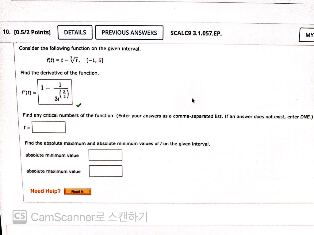 Solved 10. (0.5/2 Points] DETAILS PREVIOUS ANSWERS SCALC9 | Chegg.com