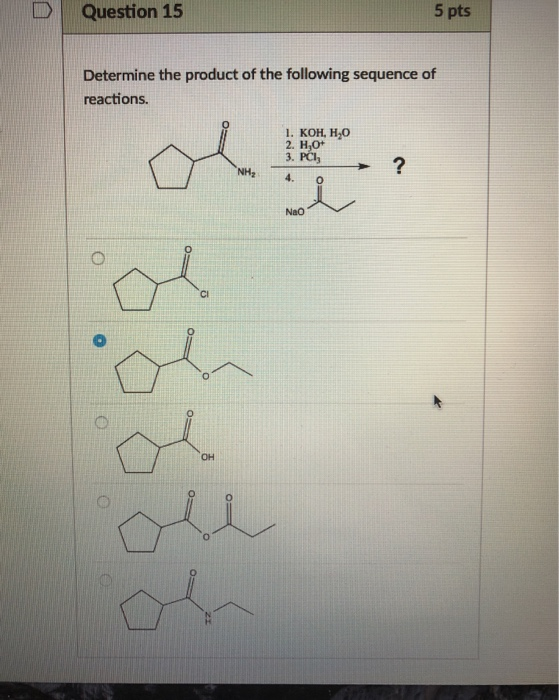 Solved DQuestion 15 5 pts Determine the product of the | Chegg.com Solved DQuestion 15 5 pts Determine the product of the | Chegg.com