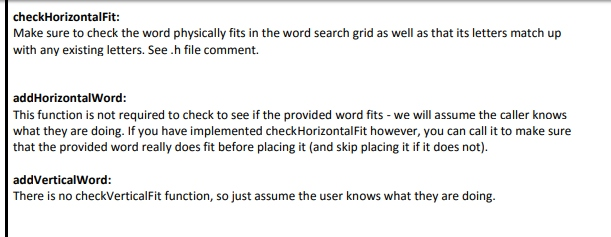 Solved CS161: Write functions that correspond to the bolded | Chegg.com