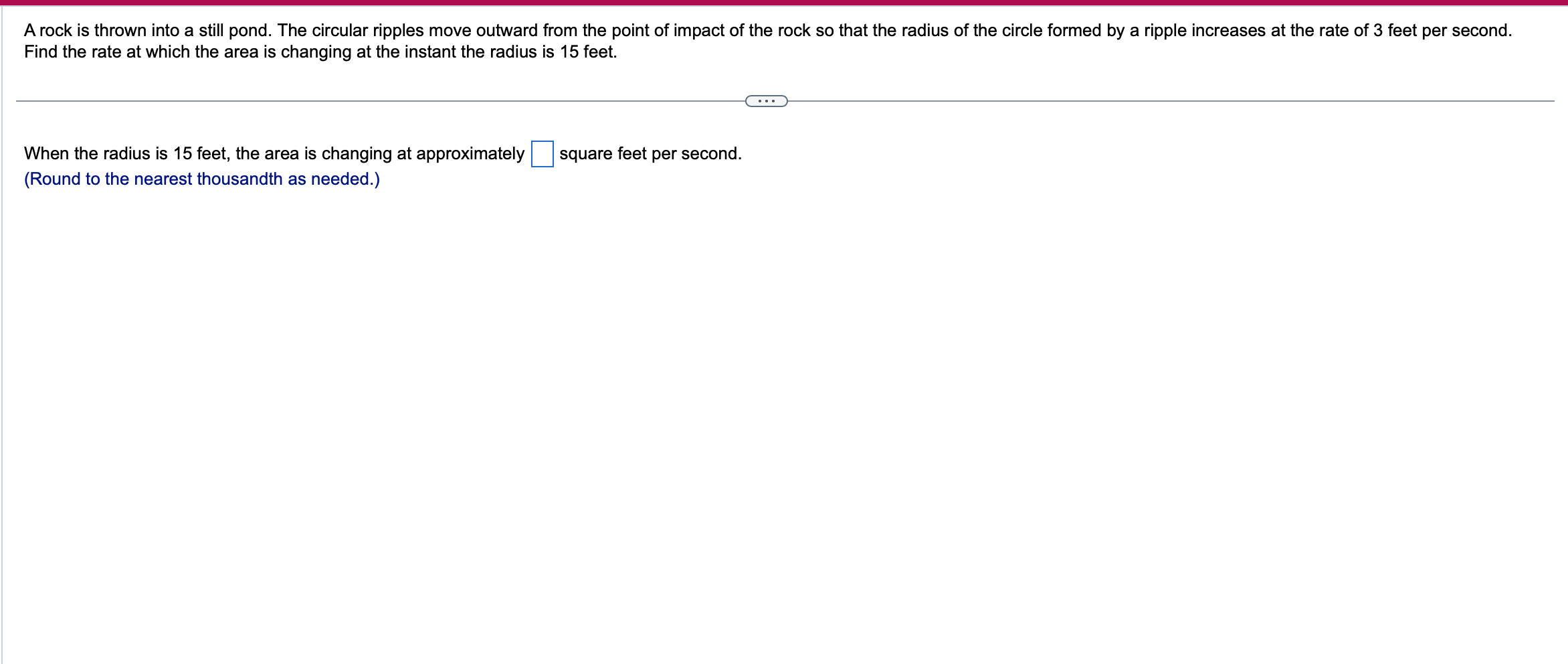 Solved Find the rate at which the area is changing at the | Chegg.com