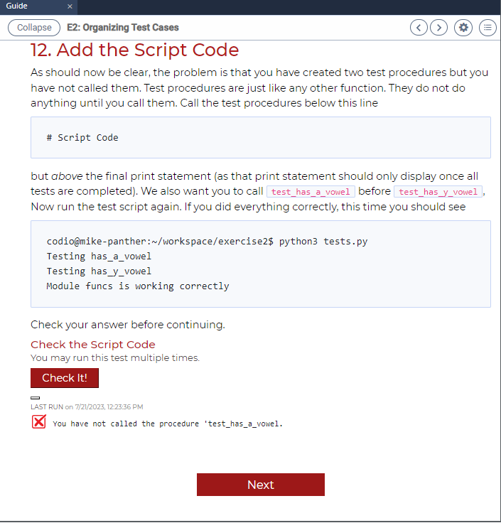 Solved 12. Add the Script code As should now be clear, the | Chegg.com