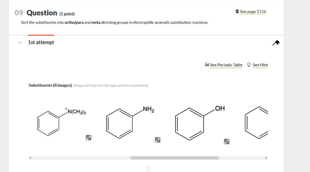 Solved Sort the substituents into ortho/para and meta | Chegg.com