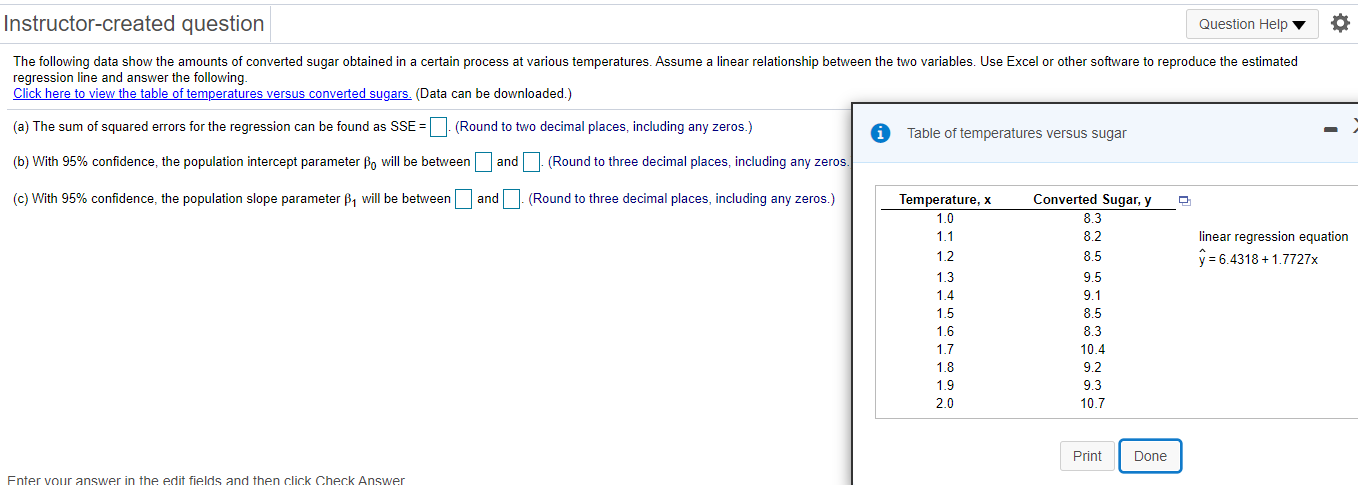 Solved Instructor-created question Question Help The | Chegg.com