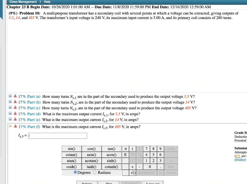 Solved Class Management | Help Chapter 23 B Begin Date: | Chegg.com