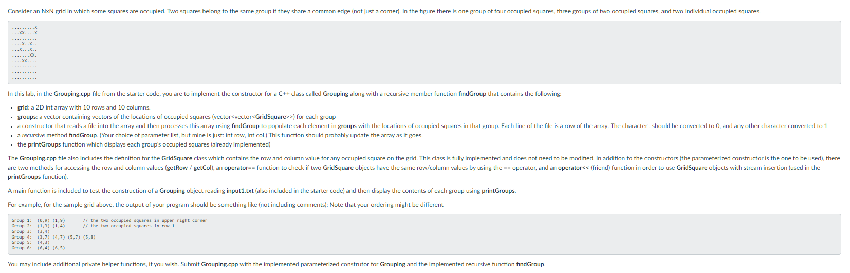 Solved GROUPING.CPP #include #include #include using | Chegg.com