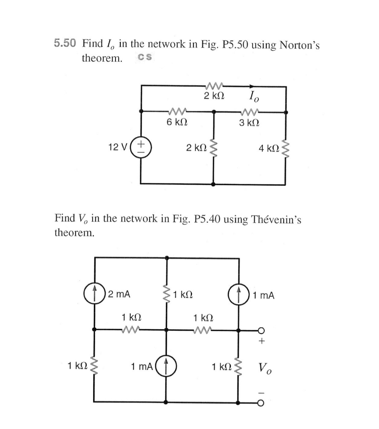 Solved 5.50 ﻿Find Io ﻿in the network in Fig. P5.50 ﻿using | Chegg.com
