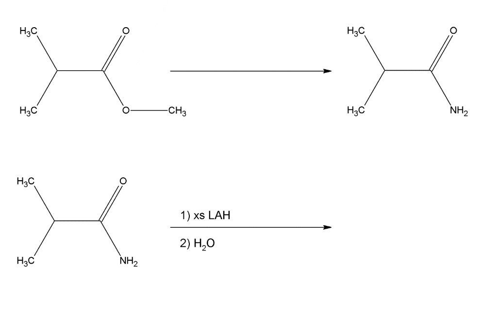 Solved нас НЫС Я — H3C -CH3 нс NH2 HC 1) xs LАН 2) Н,0 НЫС | Chegg.com